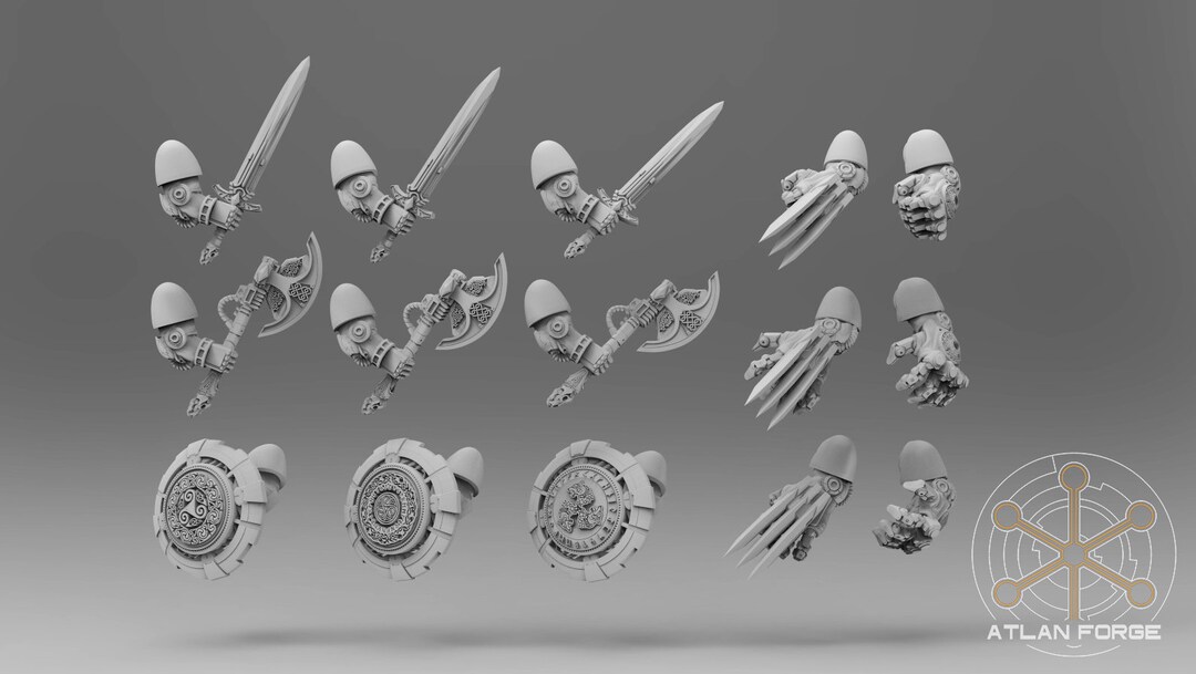 Arms and Weapons Asgardian Assault Einherjar Bits Atlan Forge - Etsy