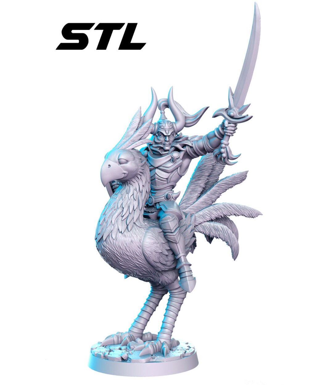 Warrior of Light Chocobo Rnestudio 32mm - Etsy