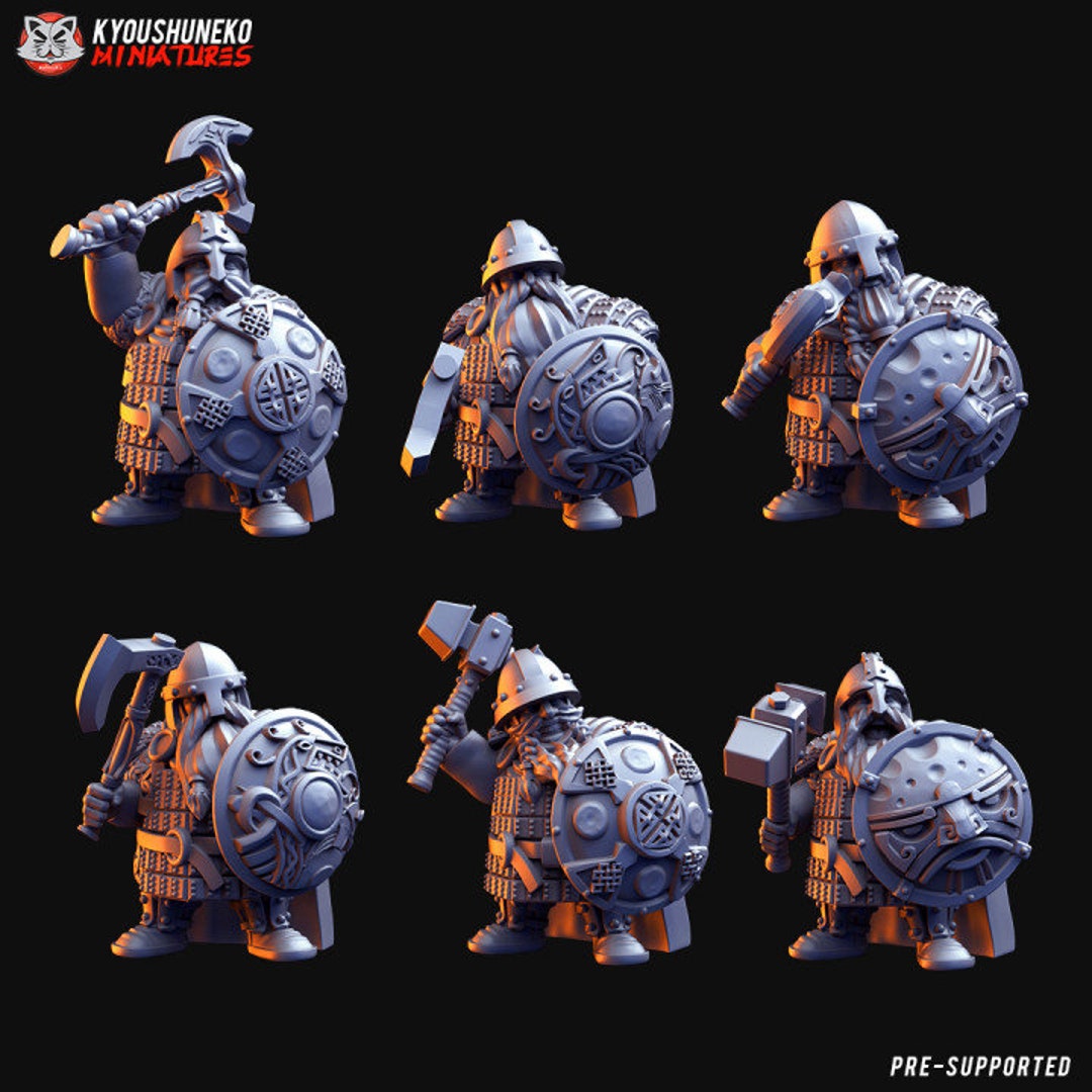 Dwarf Heavy Melee Units Kyoushuneko Miniatures - Etsy