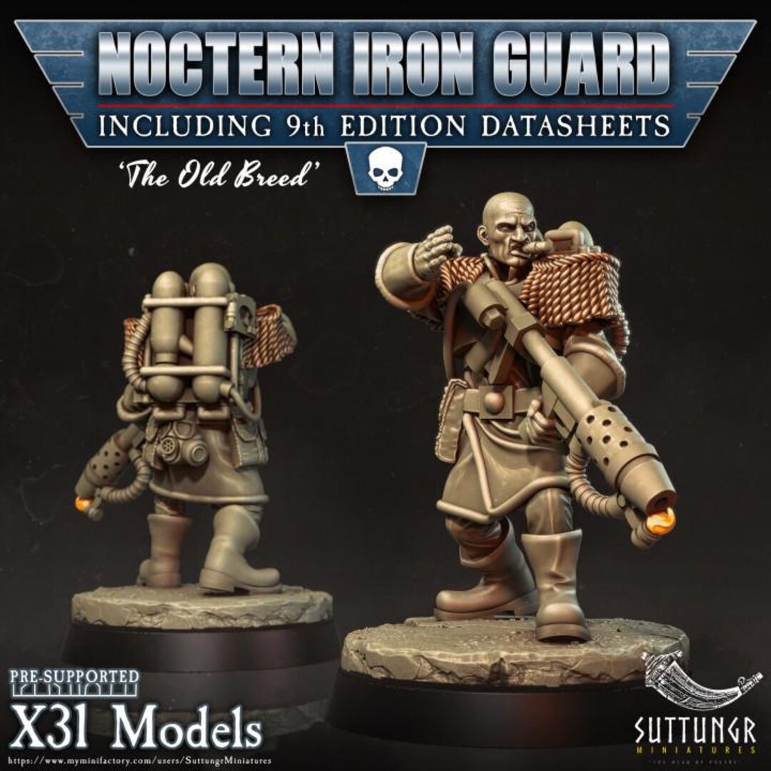 Noctern Iron Guard - V27 - Suttungr Miniatures - 28mm - Etsy