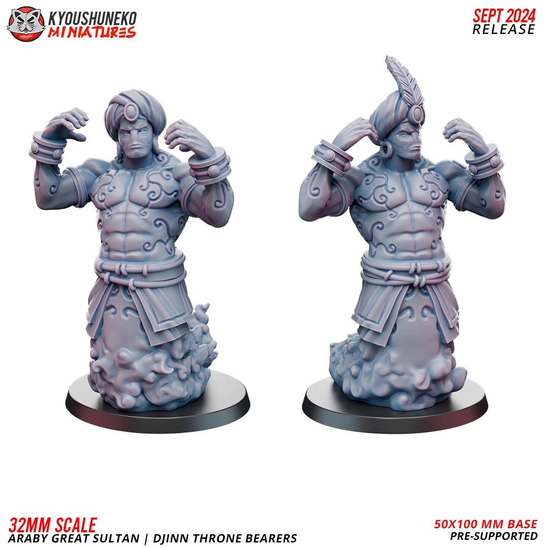 Araby Great Sultan - Djinn Throne Bearer - Kyoushuneko Miniatures - Etsy
