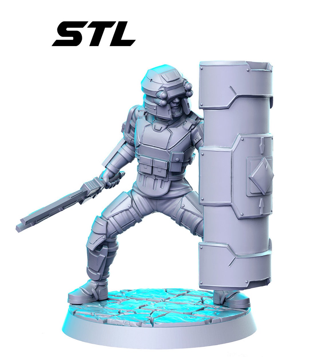 Shinra Riot Trooper - Rnestudio 32mm - Etsy