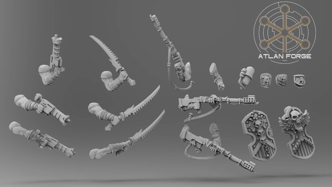 Arms and Weapons Aegyptian Cultists Bits Atlan Forge - Etsy