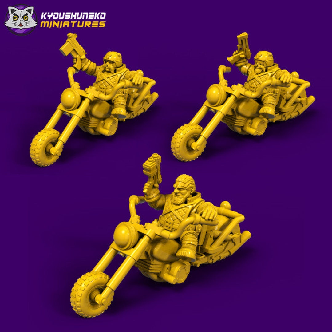Space Dwarf Bike Riders - Kyoushuneko Miniatures - Etsy