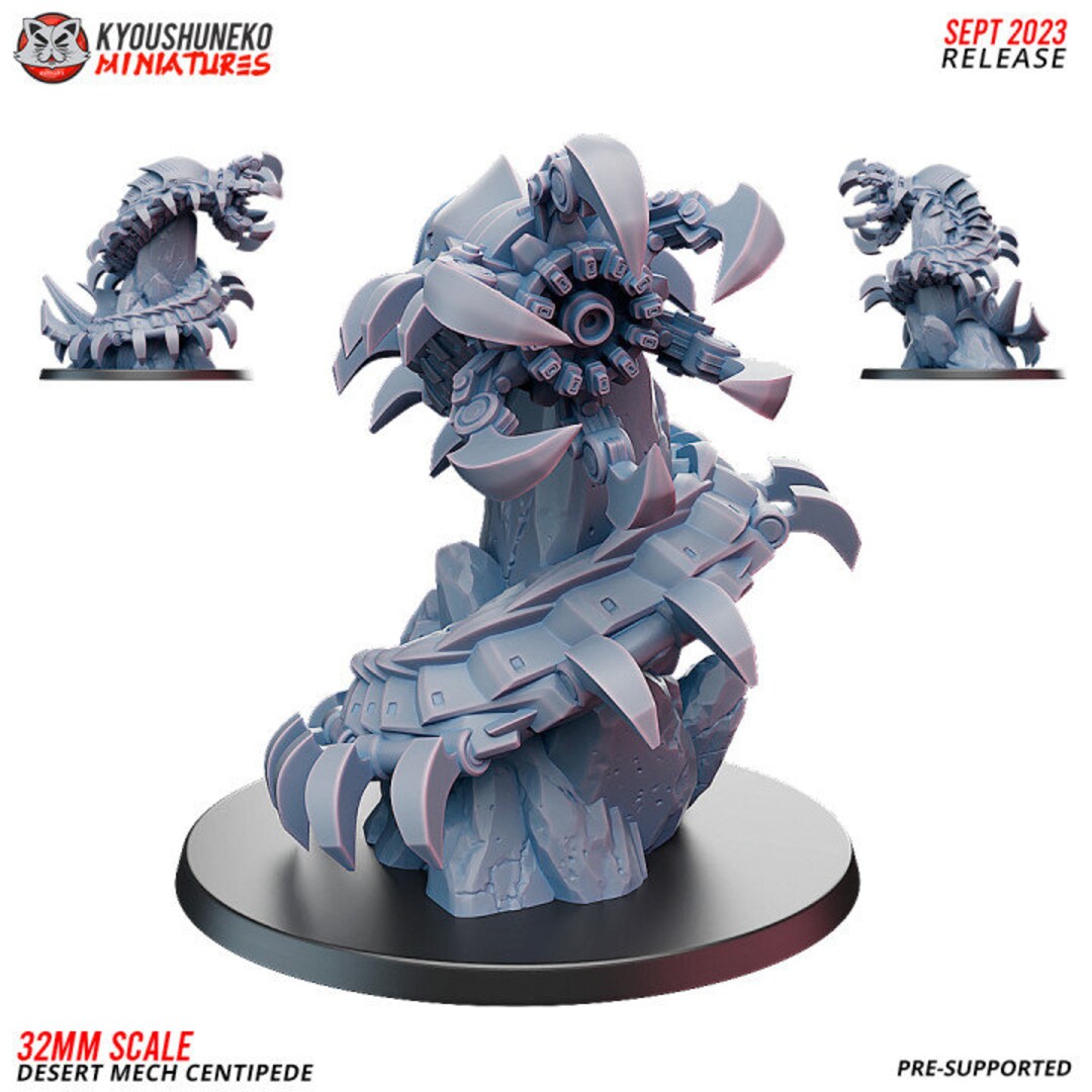 Desert Mech Centipede - Kyoushuneko Miniatures - Etsy