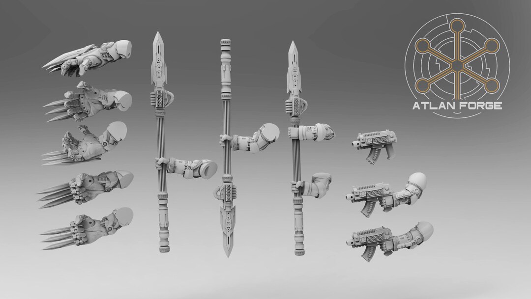 Arms and Weapons - Minoan Noctue - Bits - Atlan Forge - Etsy