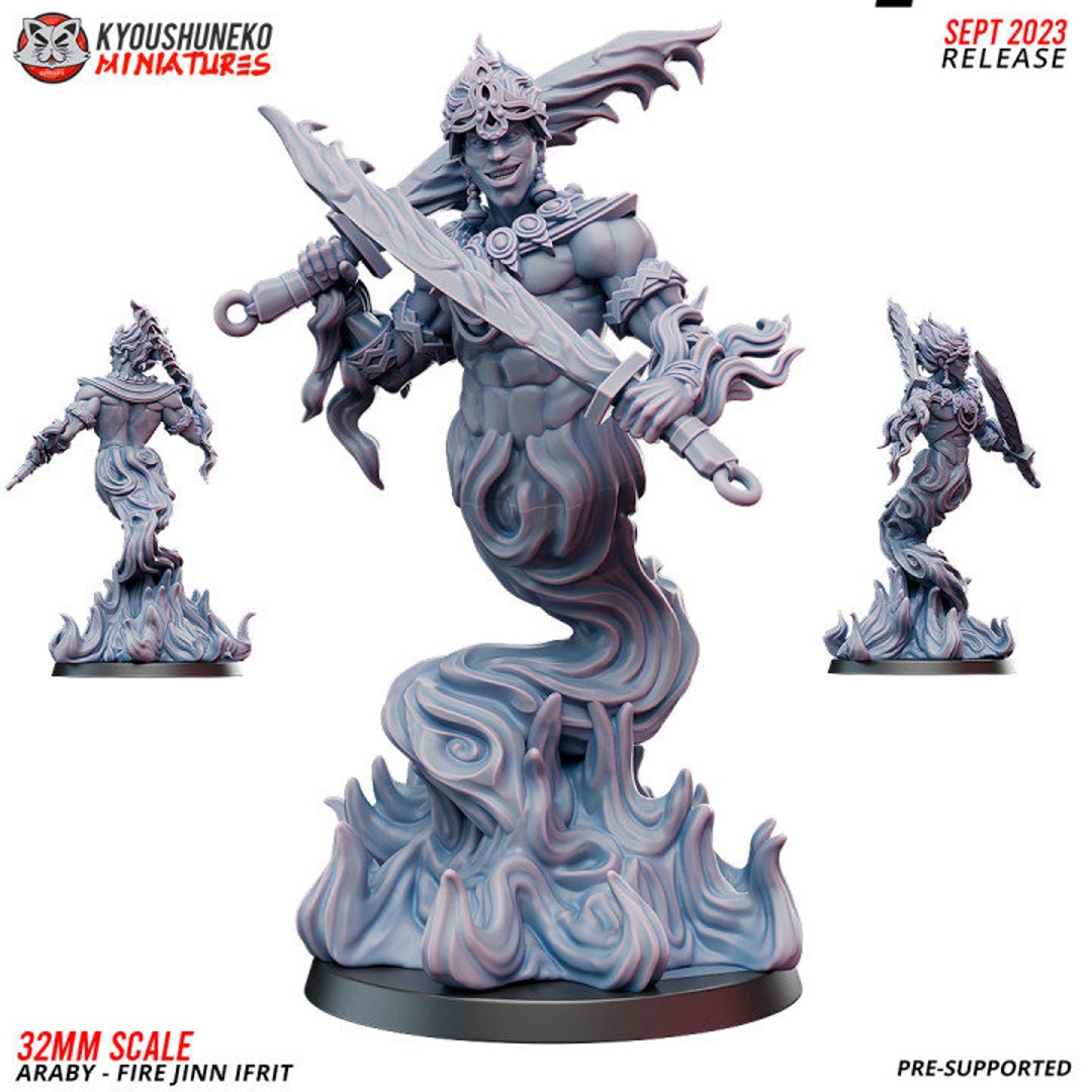 Araby Fire Jinn Ifrit - Kyoushuneko Miniatures - Etsy