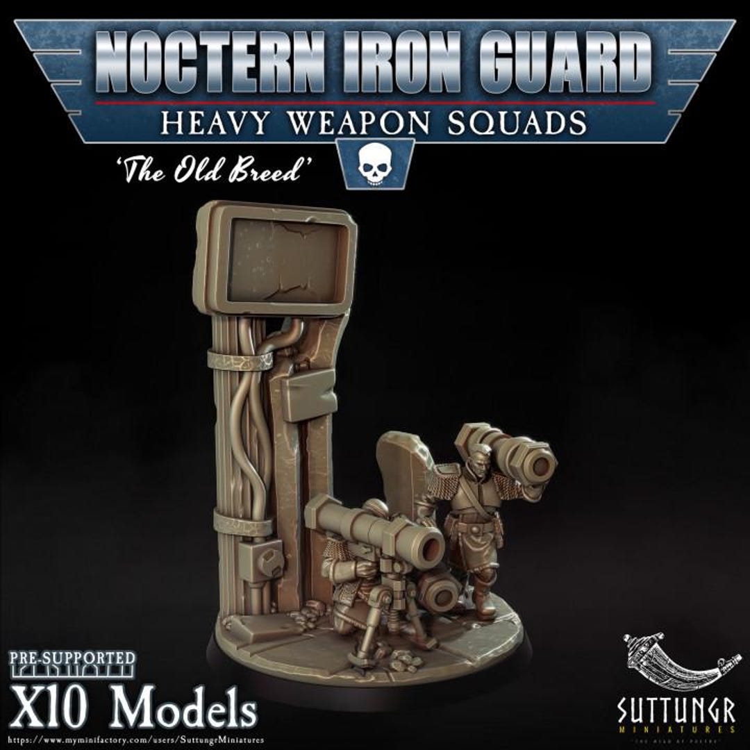 Noctern Iron Guard Heavy Weapons Squad V3 Suttungr Miniatures 28mm - Etsy
