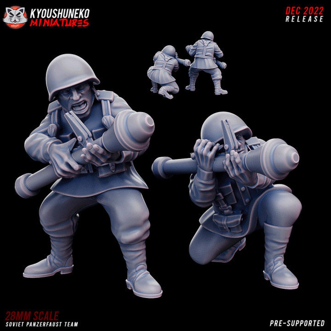 Soviet Panzerfaust Team Ww2 Kyoushuneko Miniatures - Etsy