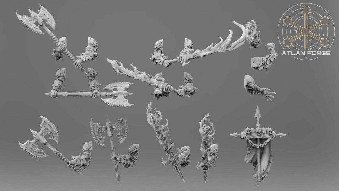 Arms and Weapons Demons of Hades Bits Atlan Forge - Etsy