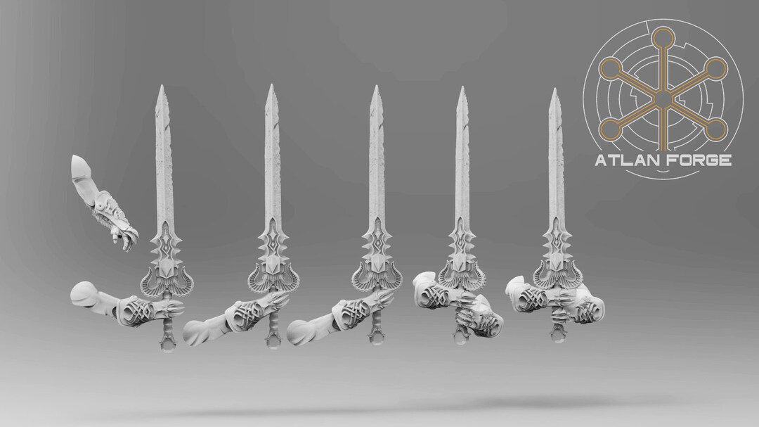 Arms and Weapons 1 - Asgardian Valkyries - Bits - Atlan Forge - Etsy