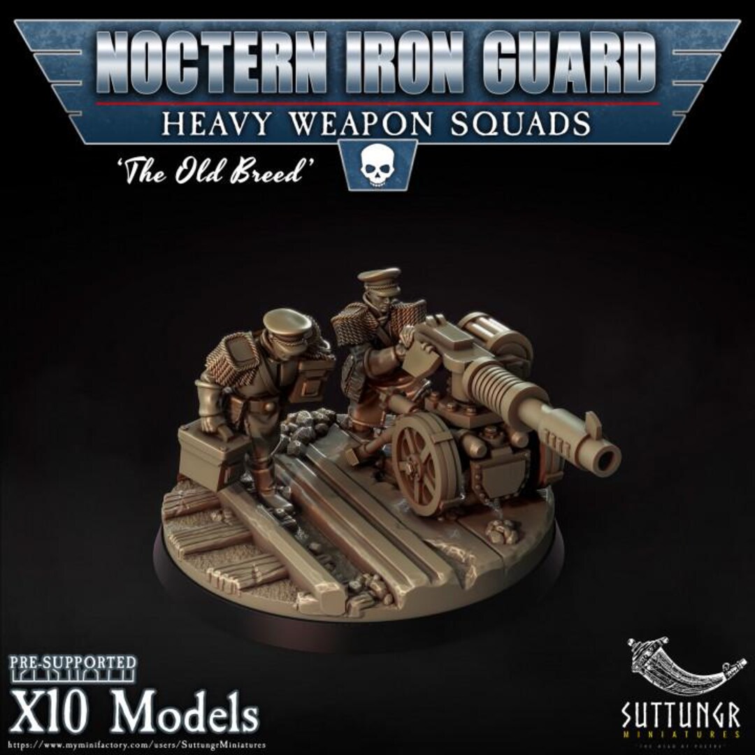 Noctern Iron Guard Heavy Weapons Squad V4 Suttungr Miniatures 28mm - Etsy