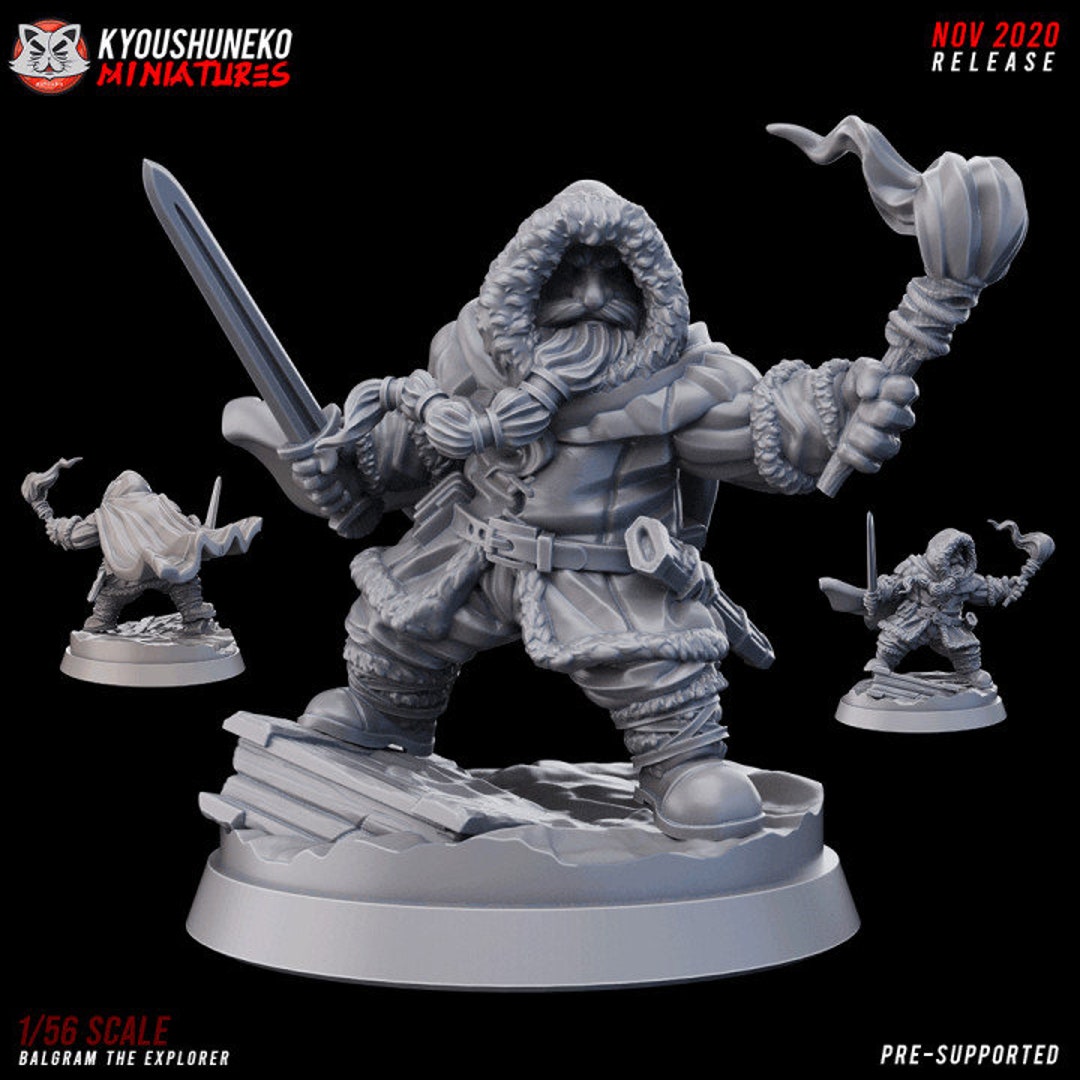 Dwarf Balgram the Explorer - Kyoushuneko Miniatures - Etsy