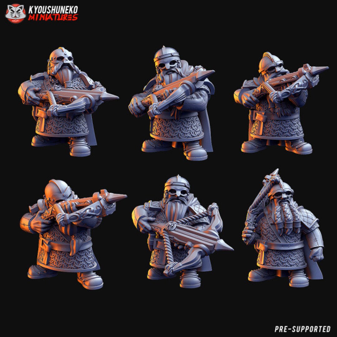 Dwarf Crossbowmen - Kyoushuneko Miniatures - Etsy