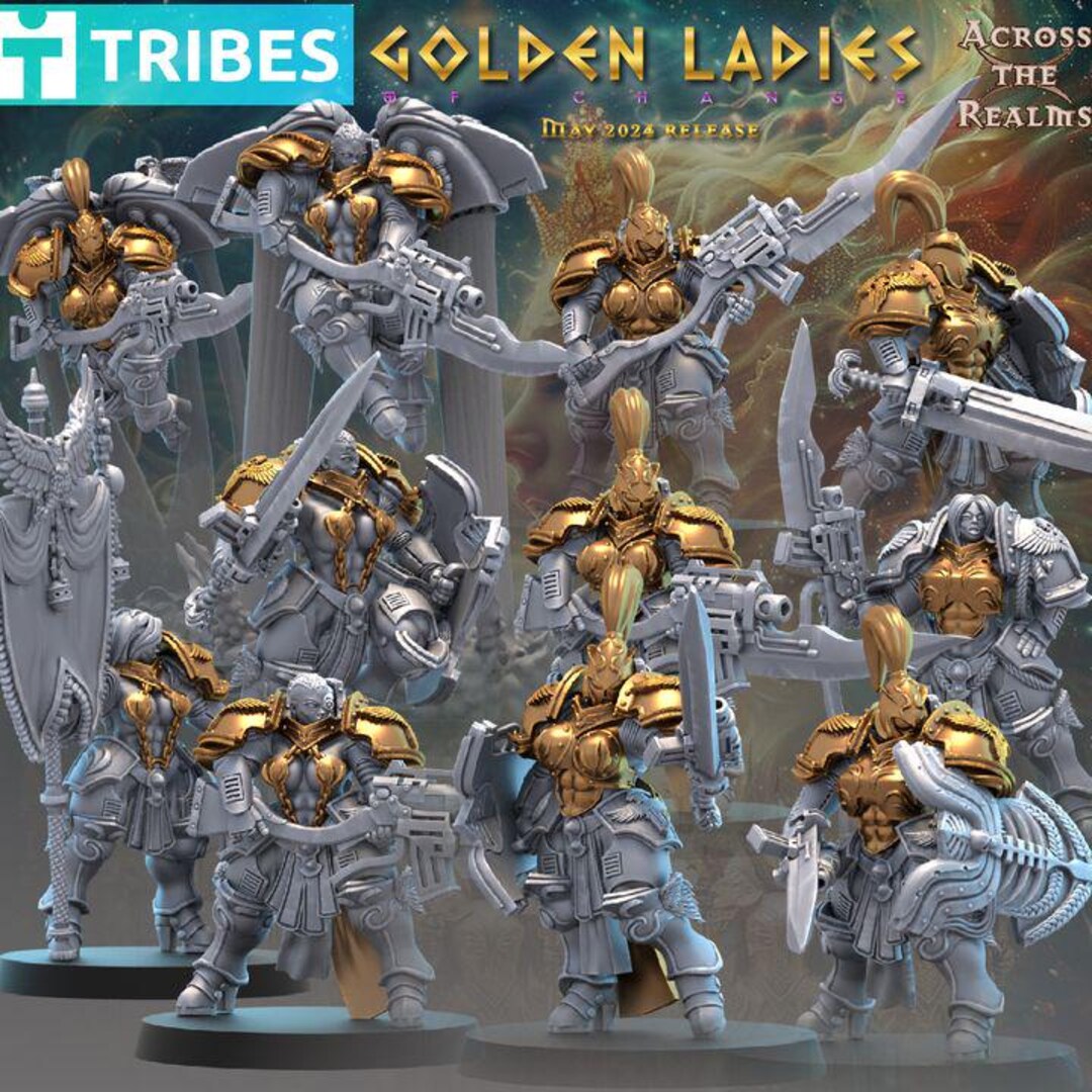 Golden Ladies of Change Across the Realms 32mm - Etsy