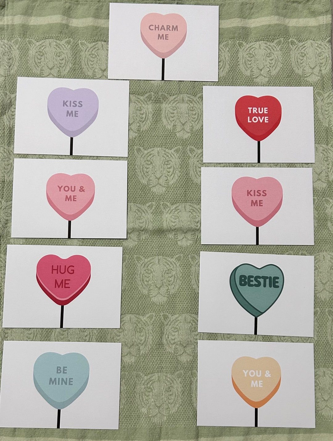 Candy Heart Card, Greeting Card, Love Card - Etsy