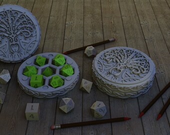 Yggdrasil World Tree Dungeon Vault Dice and Miniature Box Handcrafted ...