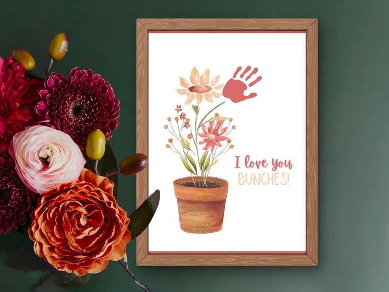 Flower Handprint Art, Spring Handprint Craft, Mother’s Day Handprint ...