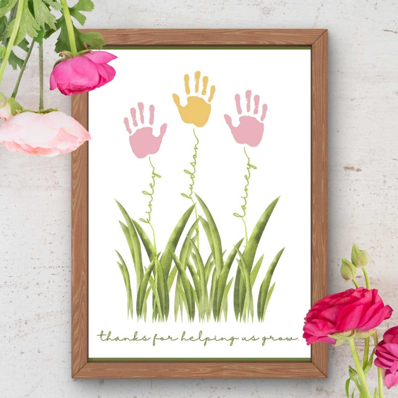 Handprint Flower Art - Etsy