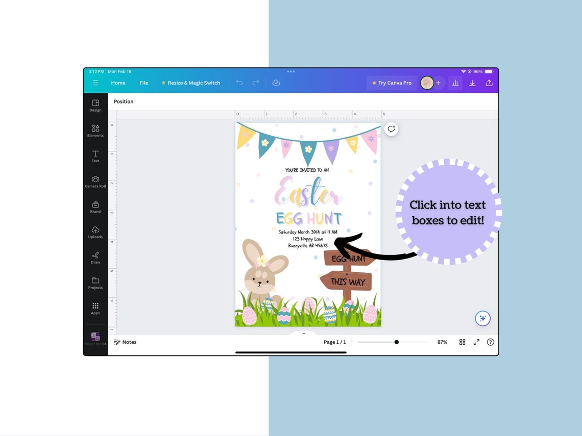 Easter Egg Hunt Invitation, Easter Bunny Invitation, Easter Party ...