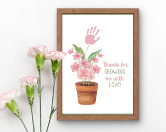 Flower Handprint Art, Spring Handprint Craft, Mother’s Day Handprint ...