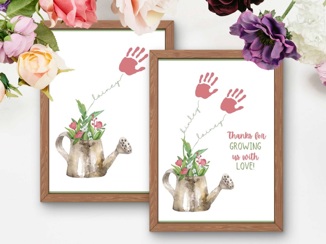 Custom Flower Handprints, Spring Handprint Art, Mother’s Day Handprint ...