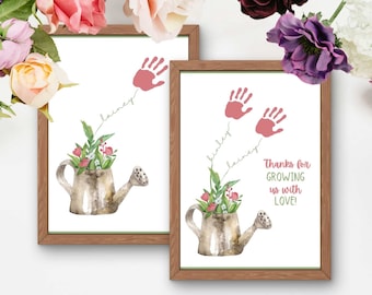 Custom Flower Handprints, Spring Handprint Art, Mother’s Day Handprint ...