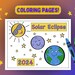 Solar Eclipse 2024 Activity Bundle, Solar Eclipse Coloring Pages, Kids ...