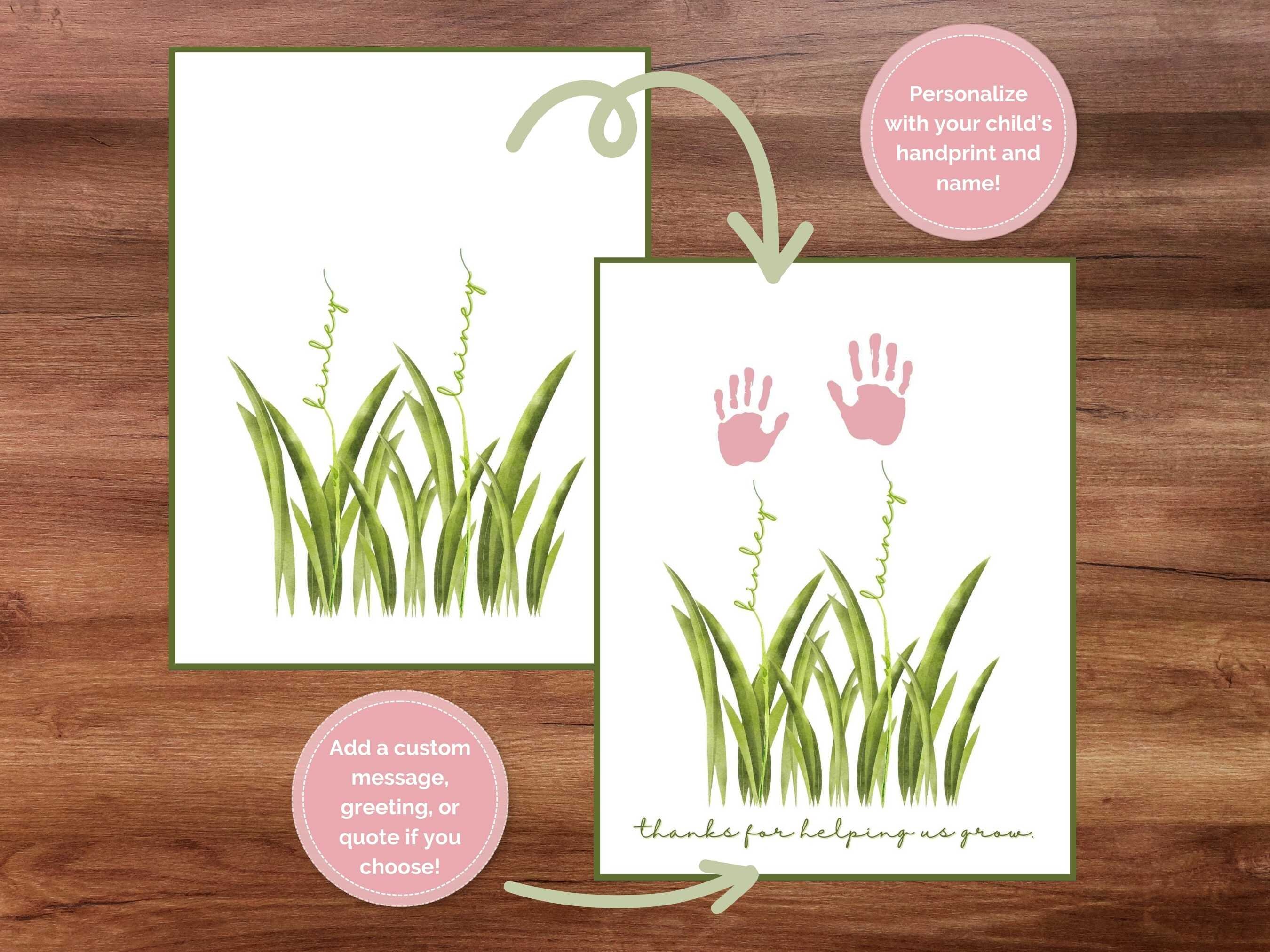 Custom Flower Handprints, Spring Handprint Art, Mother’s Day Handprint ...