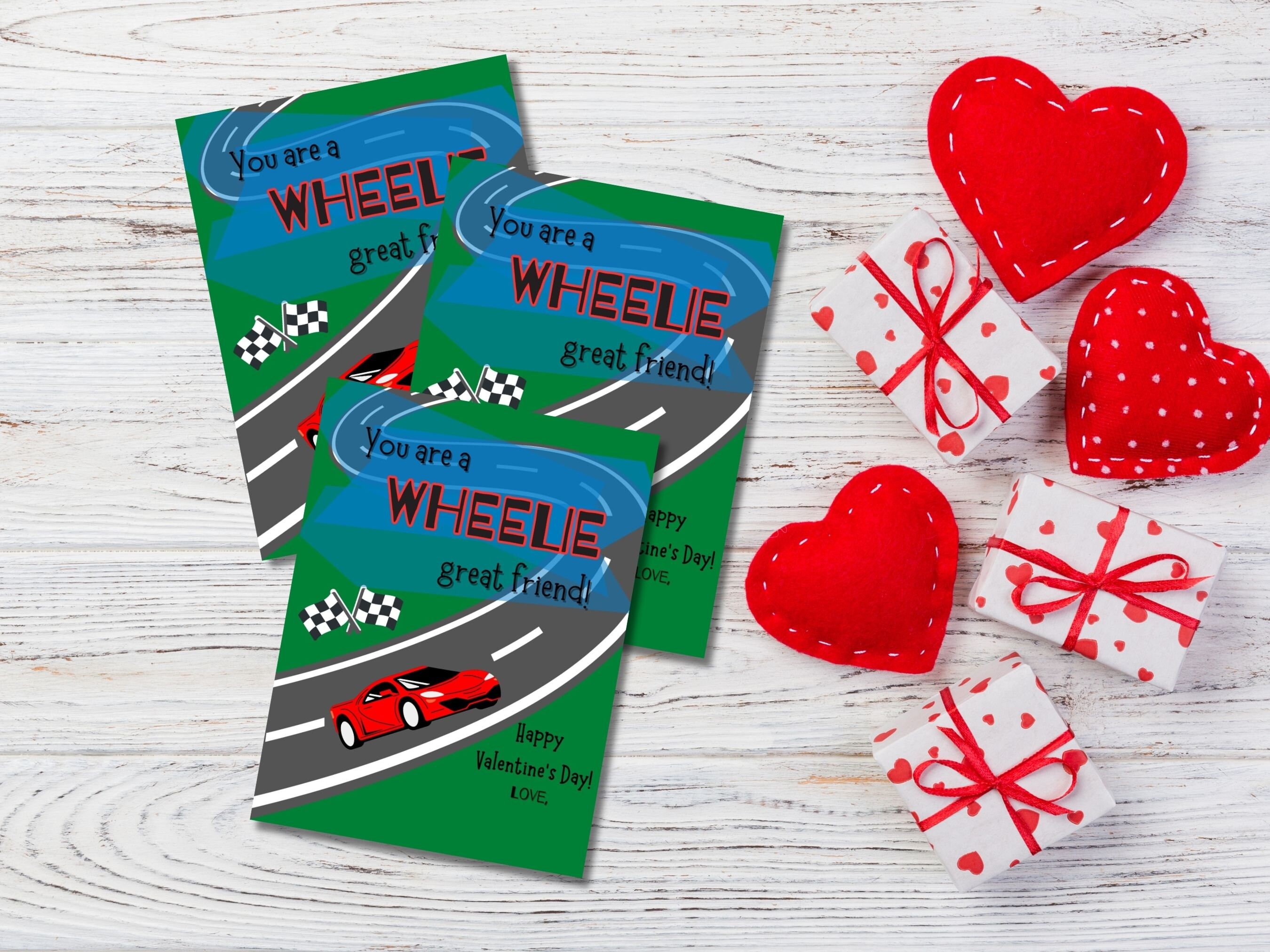 You’re a Wheelie Great Friend Valentine, Race Car Valentine Card ...