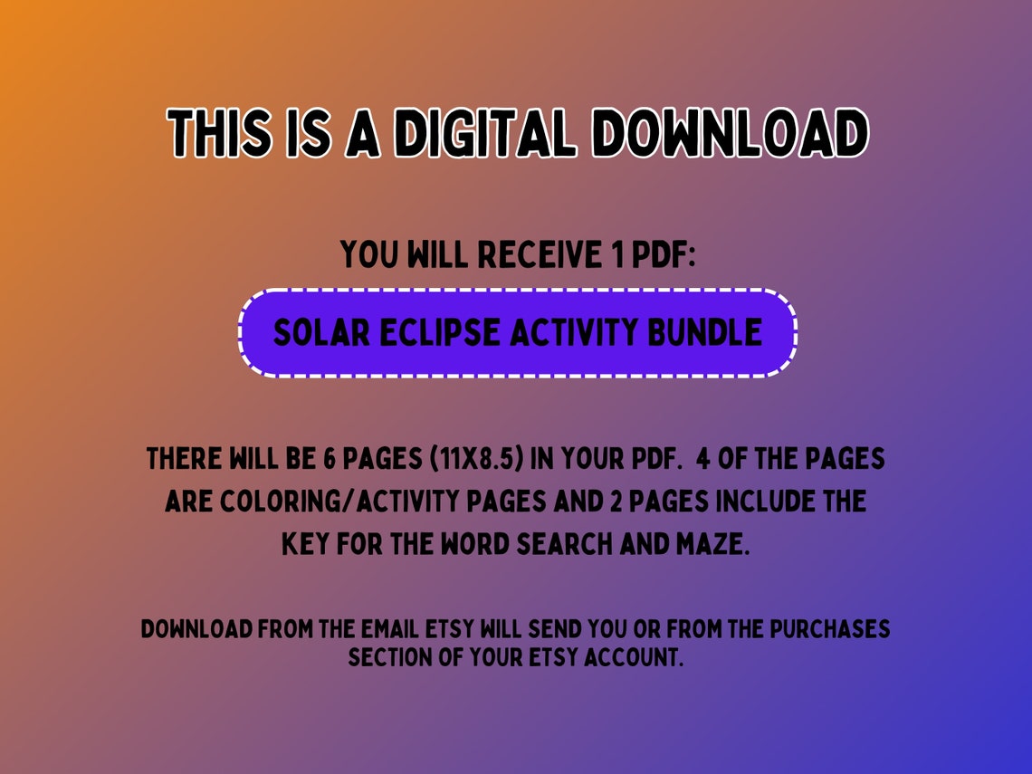 Solar Eclipse 2024 Activity Bundle, Solar Eclipse Coloring Pages, Kid’s ...
