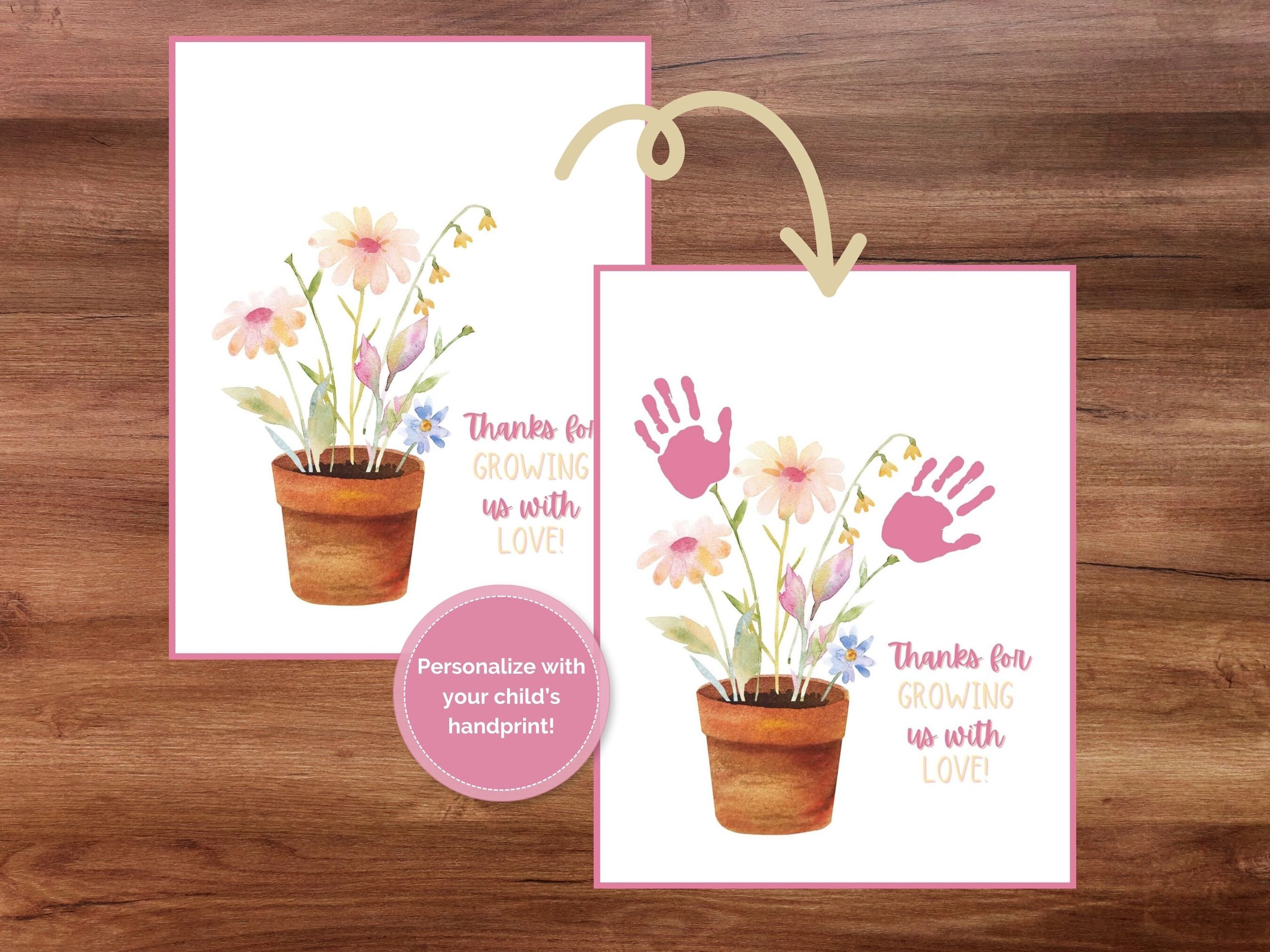 Flower Handprint Art, Spring Handprint Craft, Mothers Day Handprint ...