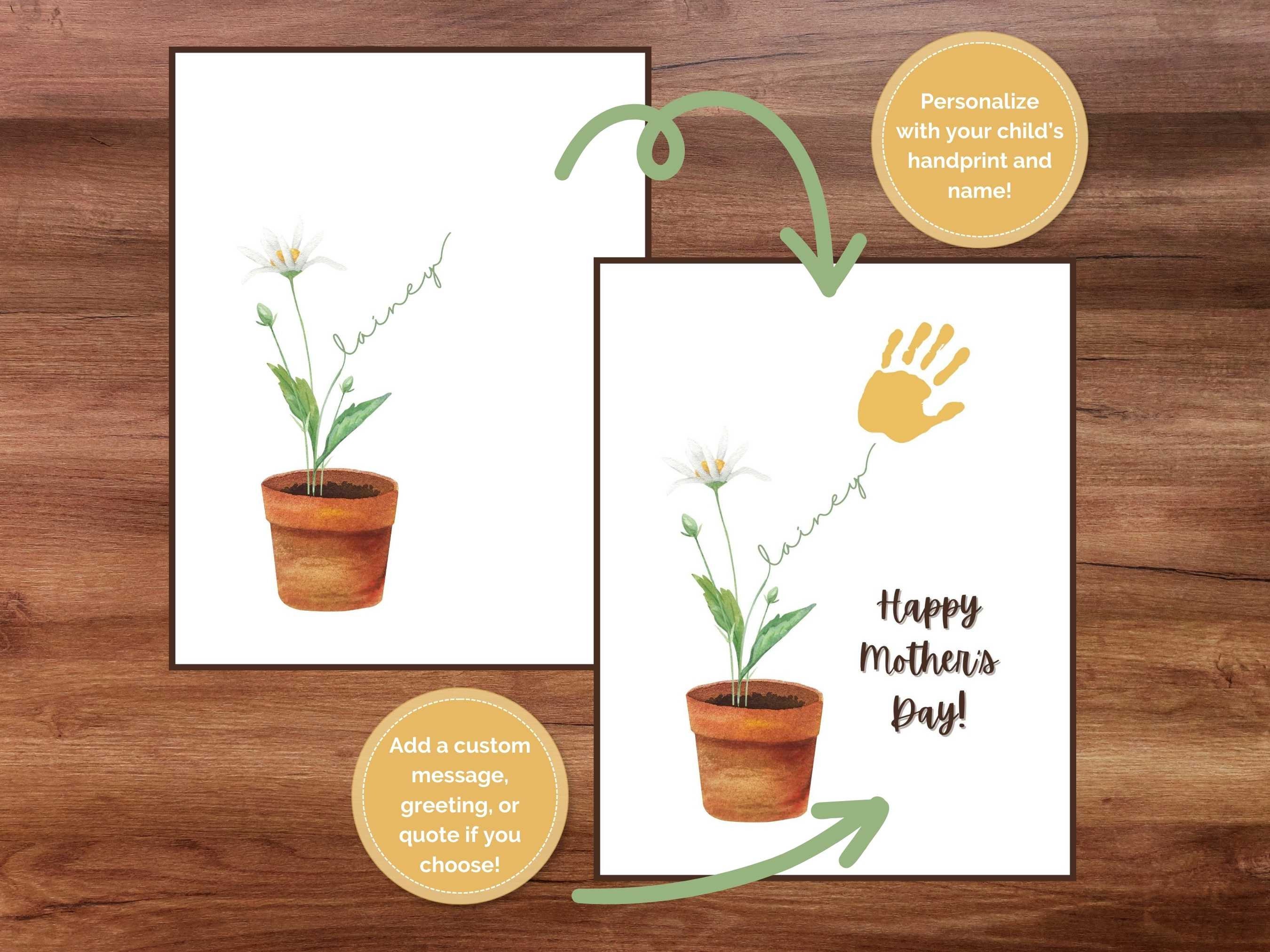 Custom Flower Handprints, Spring Handprint Art, Mothers Day Handprint ...