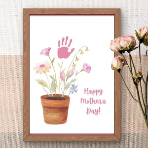 Flower Handprint Art, Spring Handprint Craft, Mothers Day Handprint ...