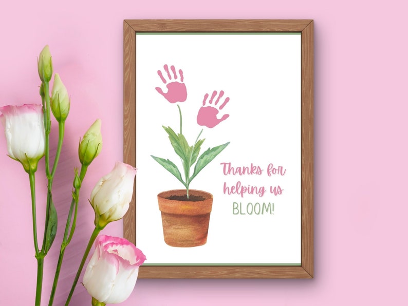 Flower Handprint Art, Spring Handprint Craft, Mother’s Day Handprint ...