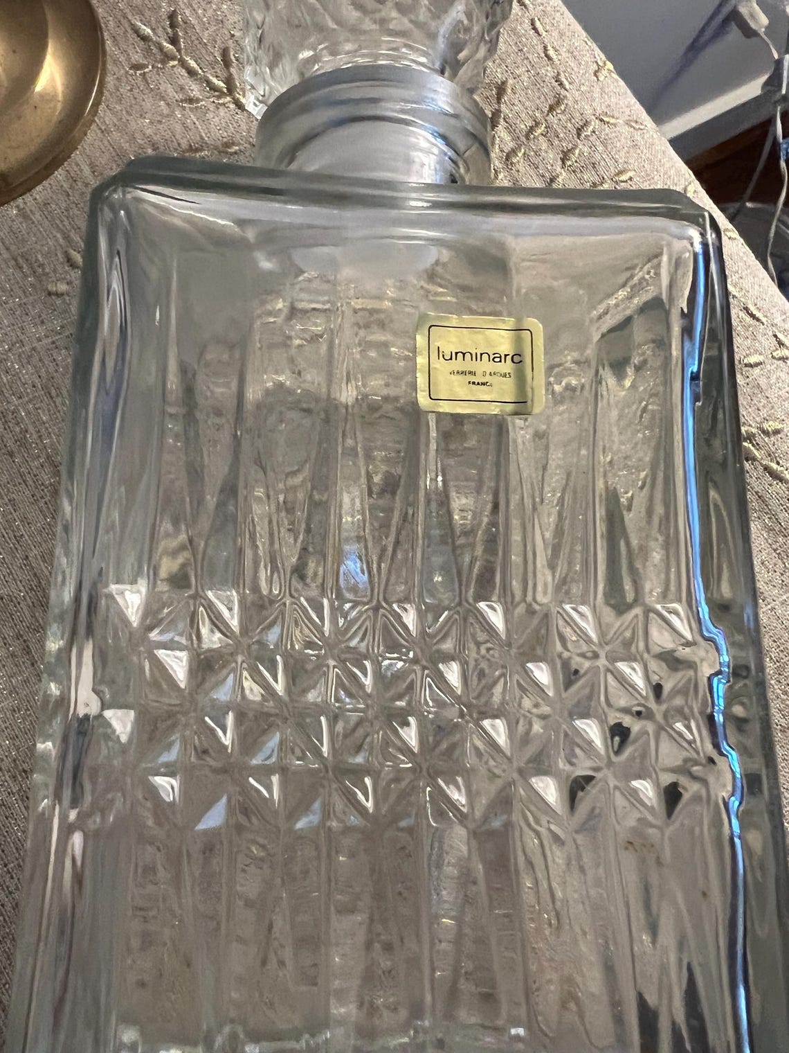 Vintage Luminarc Whiskey Decanter - Etsy