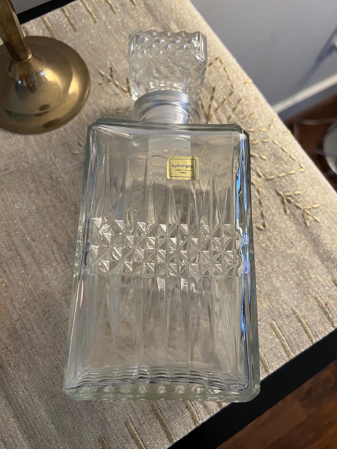 Vintage Luminarc Whiskey Decanter - Etsy