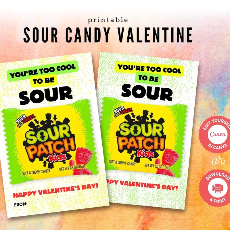 Sour Patch Kids Template - Etsy