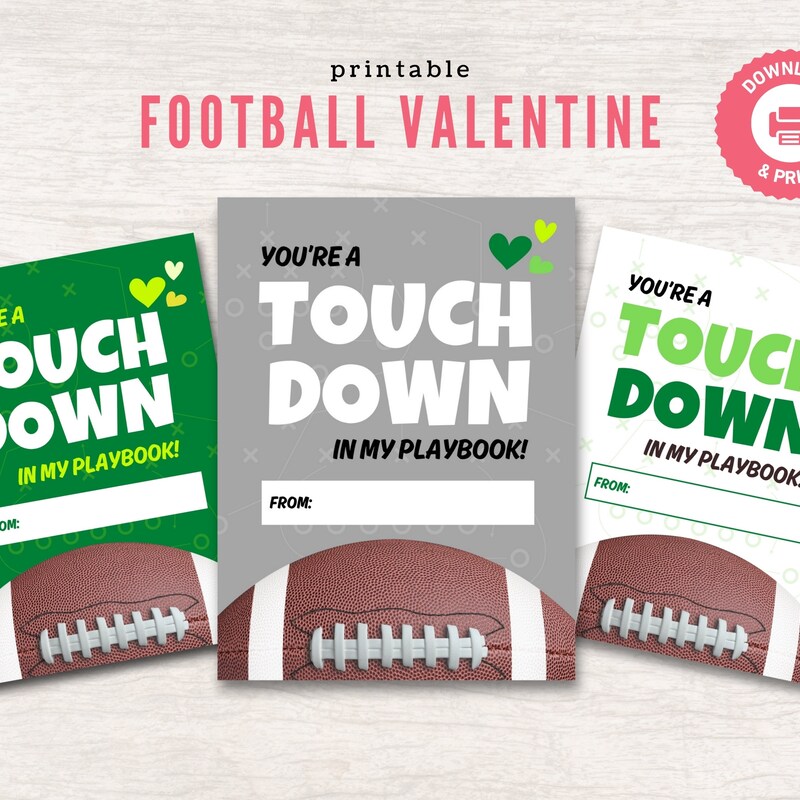 Football Valentine - Etsy