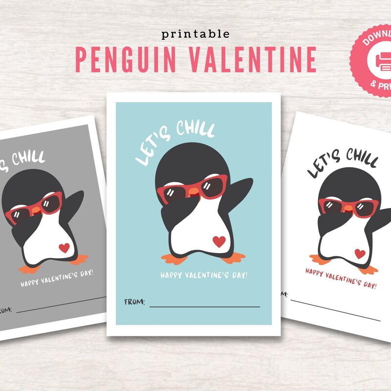 Penguin Card - Etsy