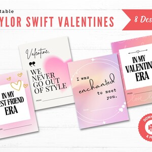 Taylor Swift Valentine's Day Cards | Eras Tour Printable (PDF) - Etsy