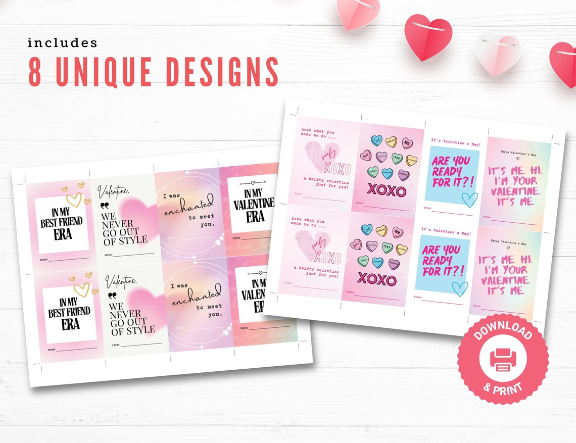 Taylor Swift Valentine's Day Printable Valentine Exchange Cards | the ...