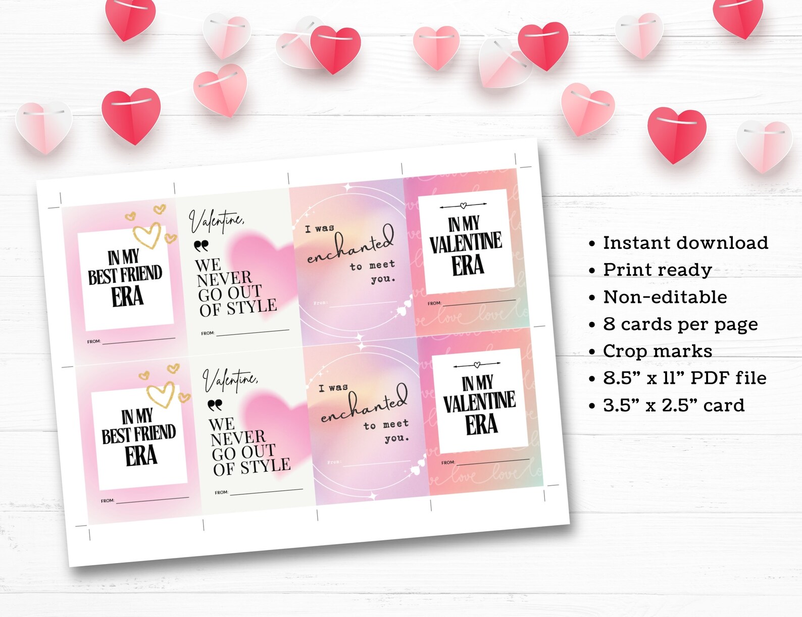 Taylor Swift Valentine's Day Printable Valentine Exchange Cards | the ...