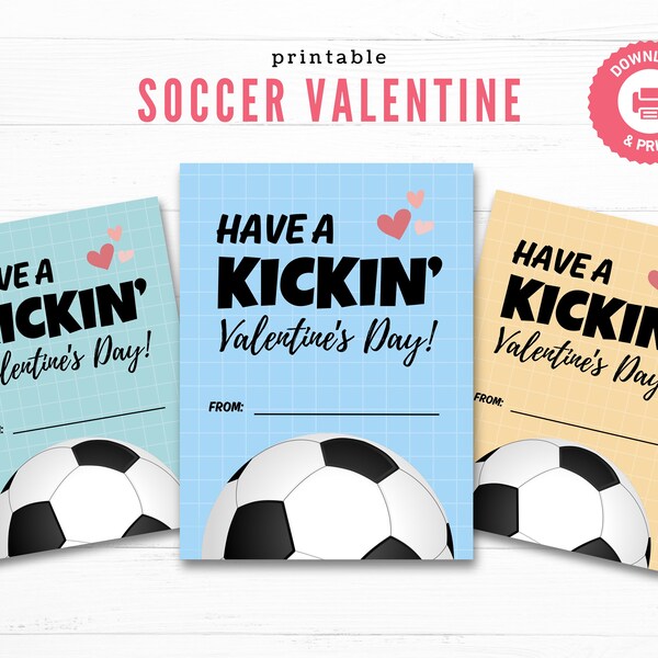 Soccer Valentine - Etsy