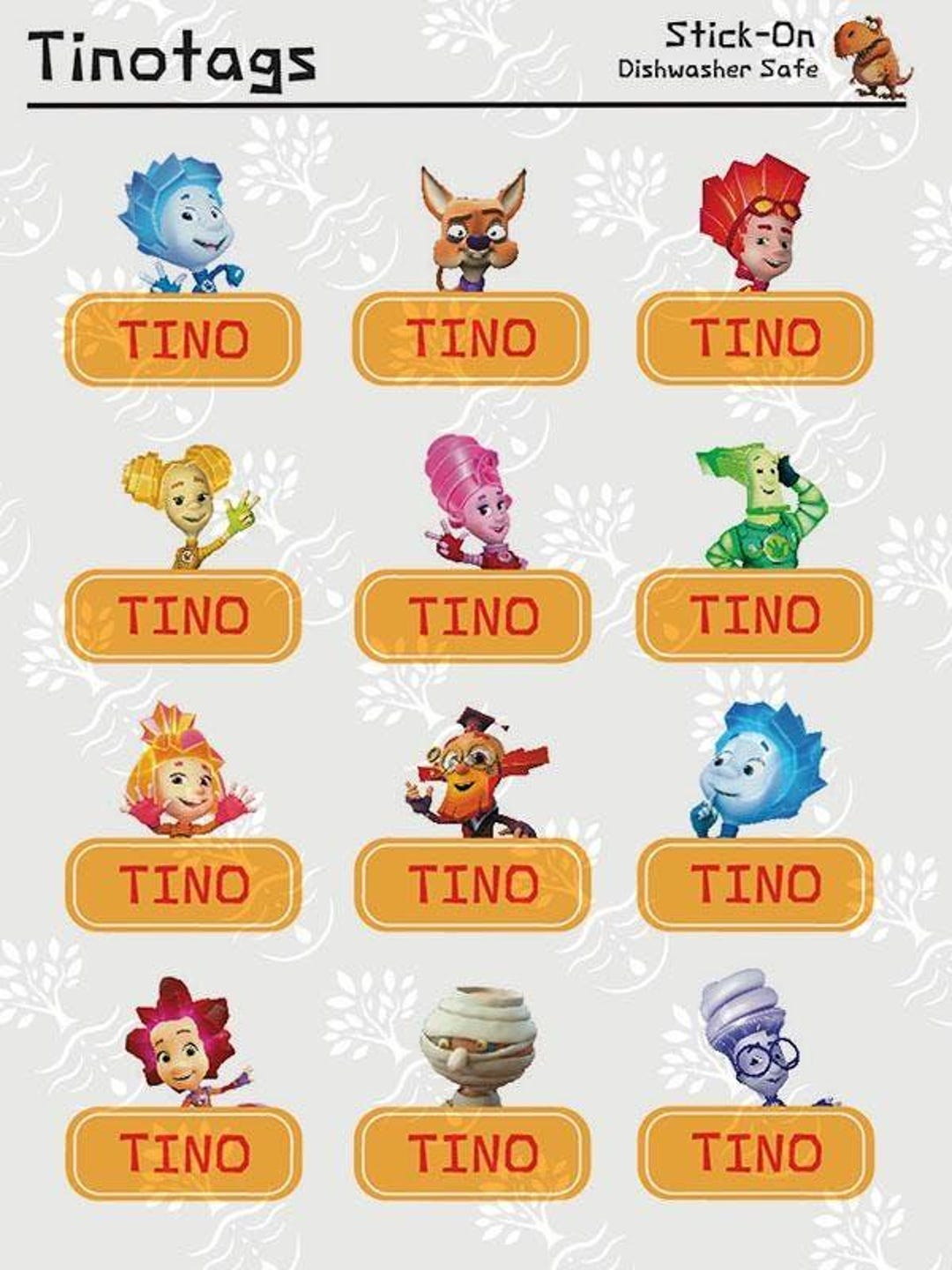 The Fixies, Personalized Daycare Labels, Waterproof School Supply ...