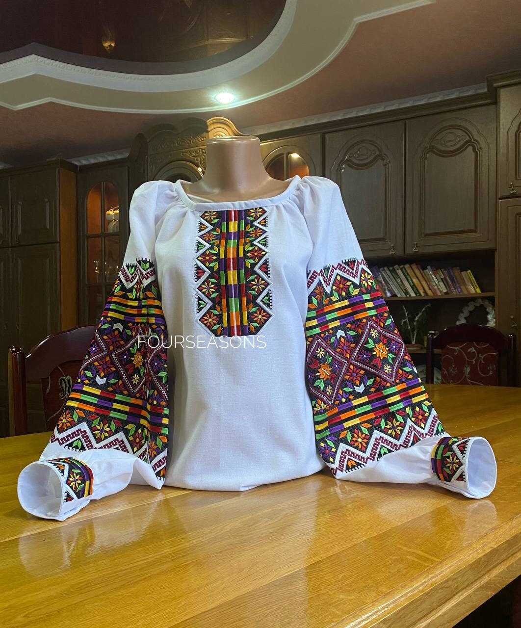 Embroidered Ukrainian Blouse, White Blouse, Hutsul Embroidered Blouse ...