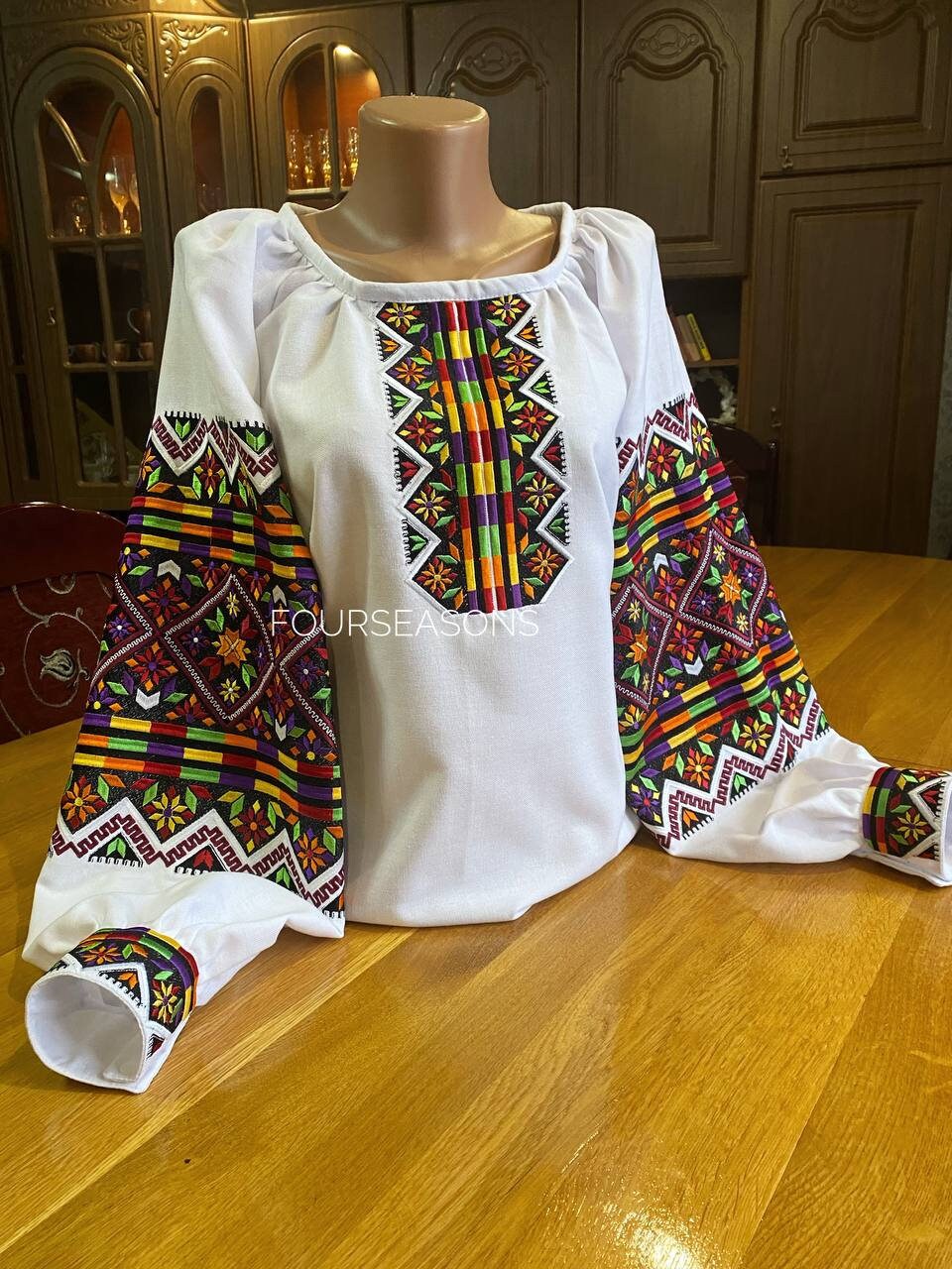 Embroidered Ukrainian Blouse, White Blouse, Hutsul Embroidered Blouse ...