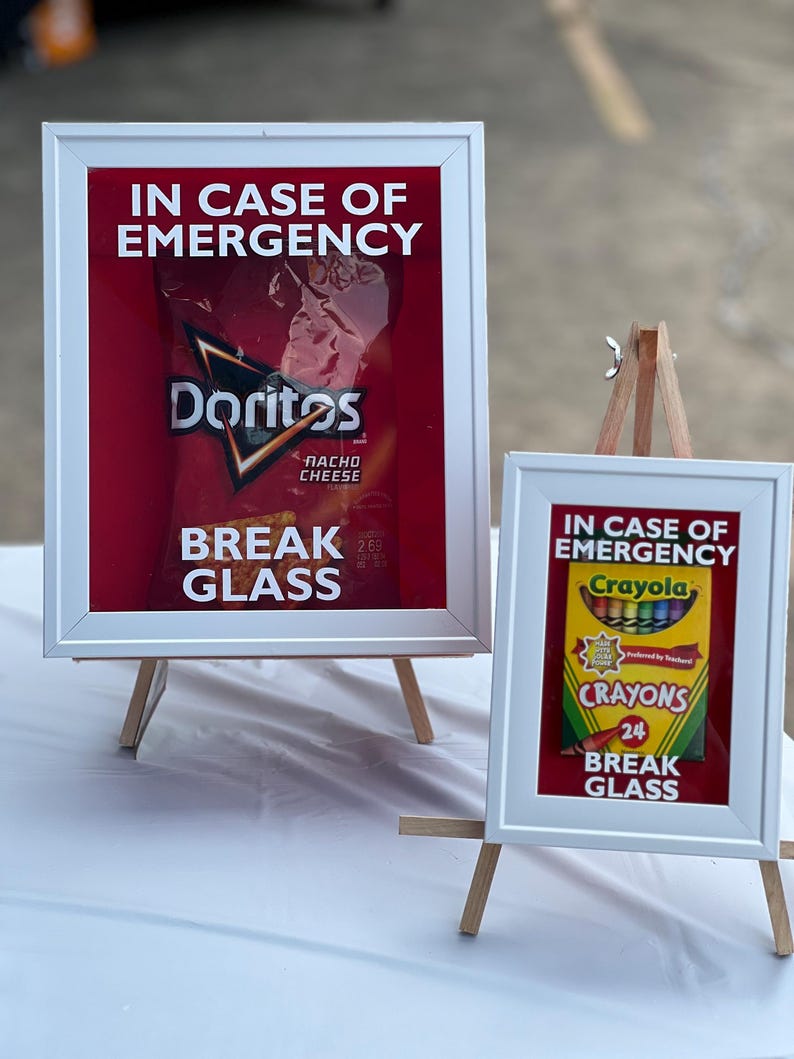 In Case of Emergency Break Glass Box | Vinyl Sticker | Custom - Etsy