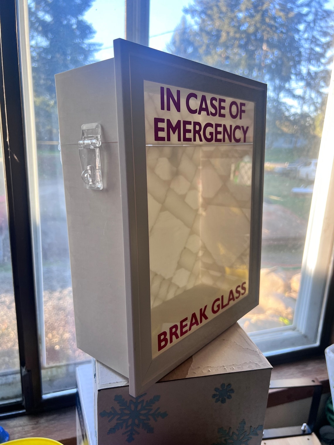 In Case of Emergency Break Glass Box Vinyl Sticker Custom - Etsy