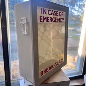 In Case of Emergency Break Glass Box | Vinyl Sticker | Custom - Etsy